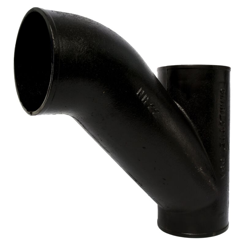 Charlotte Pipe NH-22 5" Cast Iron No Hub Combination Wye 18 Bend ...