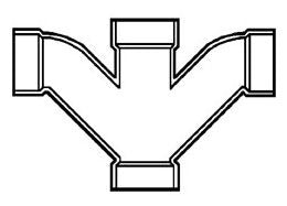 LASCO D507040 PVC-DWV Hub x Hub 4 Inch 1/8 Bend Wye Bend Fitting ...