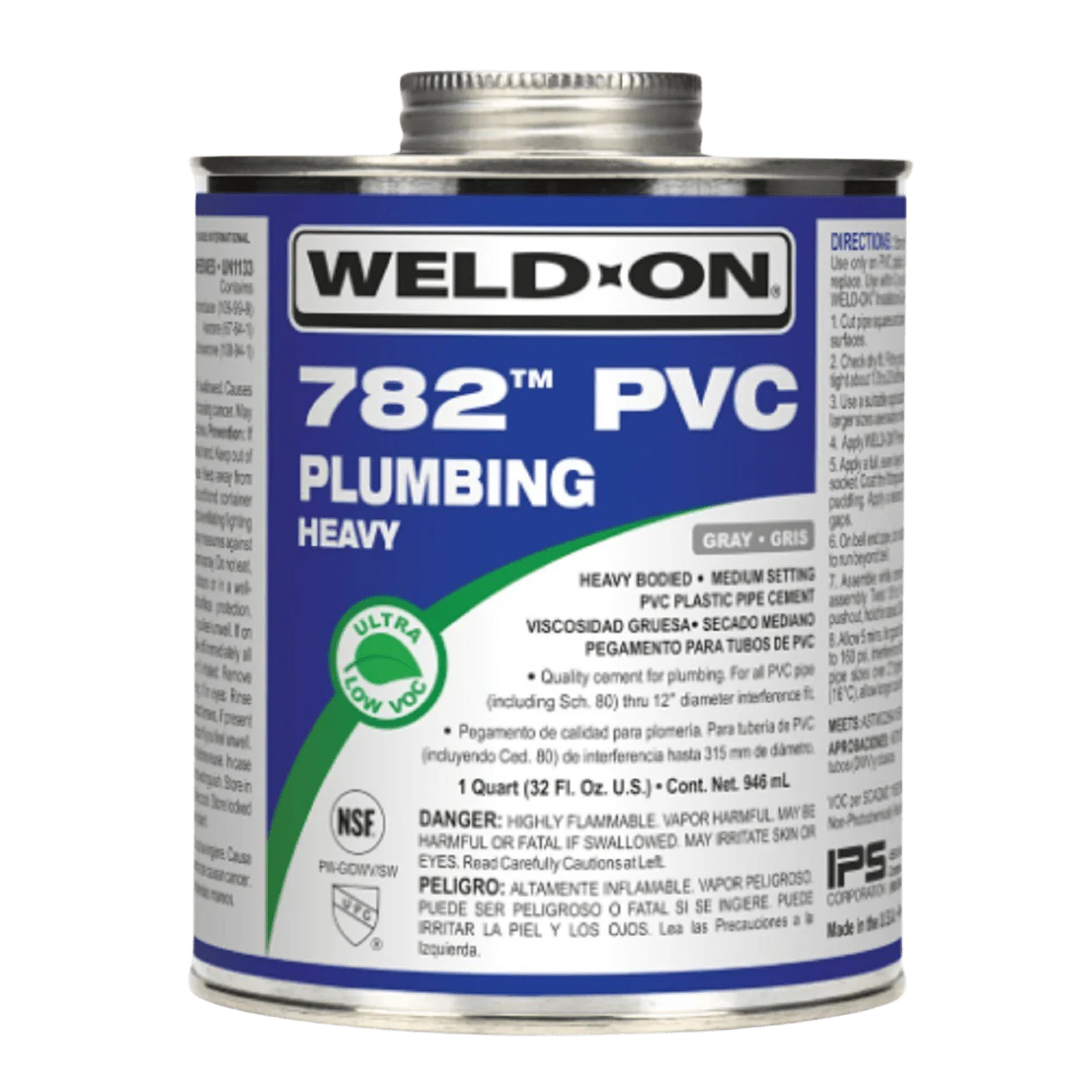 IPS 14021 Weld-On 782 Heavy Bodied PVC Pipe Cement 1 Quart – Voomi Supply