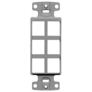 Hubbell Premise Wiring NS616GY Decorator Frame Plate Thermoplastic 6 ...