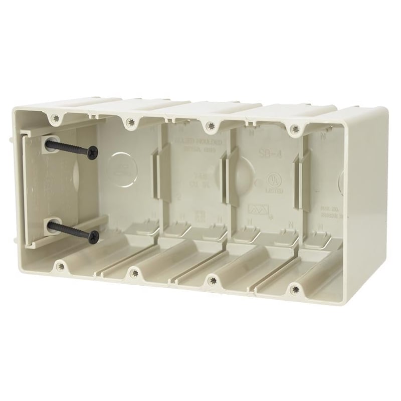 Allied Moulded Products SB-4 Adjustable Electrical Switch Box with 4 ...