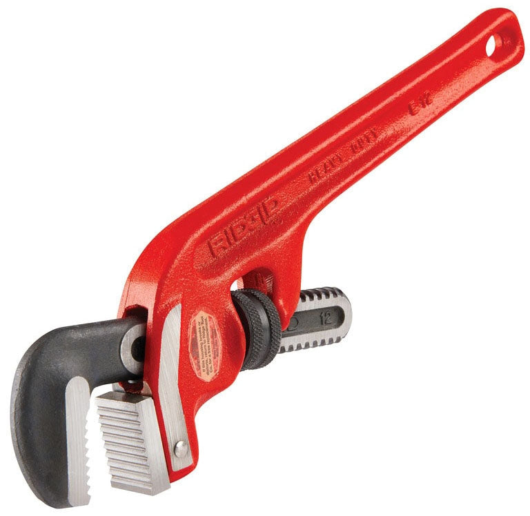 Ridgid 31065 2 Jaw Capacity, 12 L, Steel, Heavy Duty, End Pipe Wrench ...