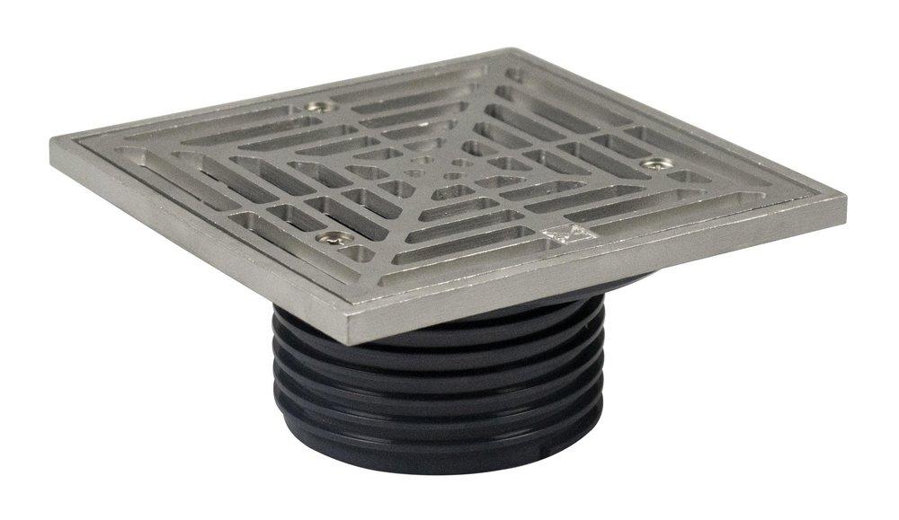 Sioux Chief 832-3HSQ FinishLine 3 in. Hub PVC Floor Drain Fixture with ...