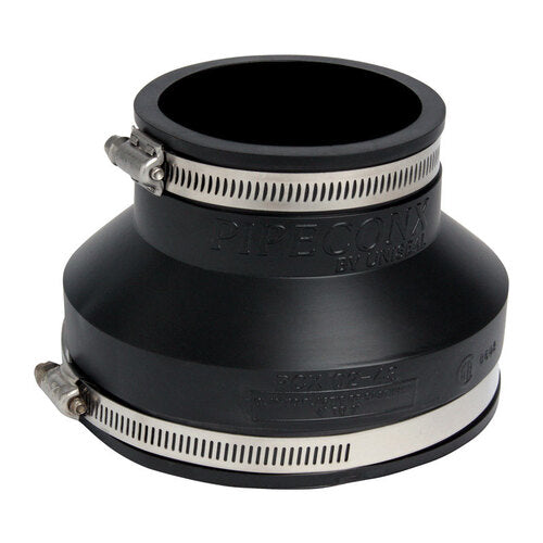 NATIONAL PIPE & PLASTICS INC PCX02-43 COUPLING 4X3 CLAY/PVC W/SSCLMP ...