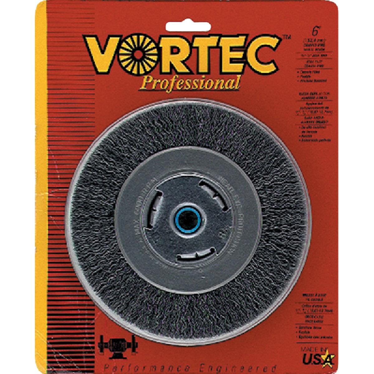 Weiler 36004 Vortec 6 In. Crimped, Coarse Bench Grinder Wire Wheel ...