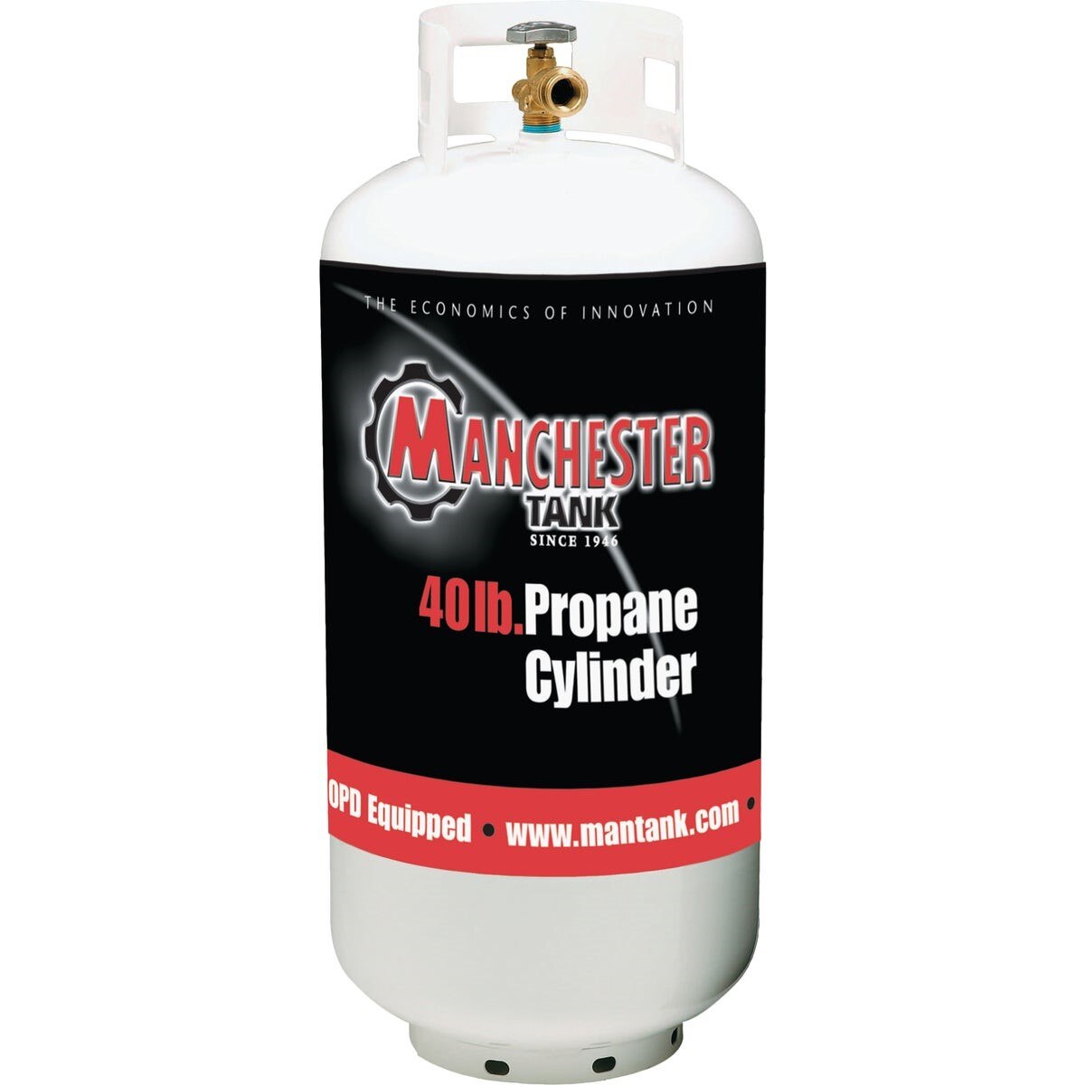 Manchester Tank 1220TCTH.19 40 Lb. Capacity Steel DOT Vertical LP Prop ...
