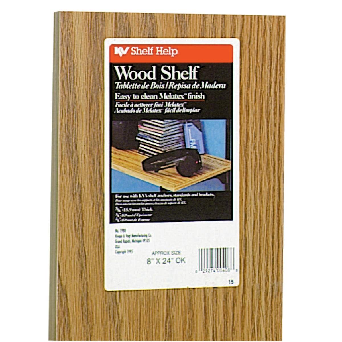 Knape & Vogt 1980 OK 8X24 - 8 In. x 24 In. Oak All-Purpose Shelf ...