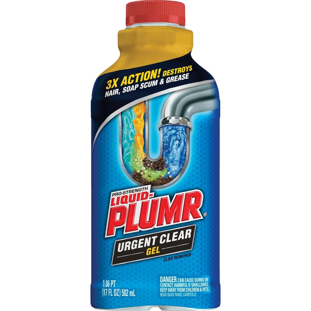 Liquid-Plumr 30548 Urgent Clear Pro-Strength Liquid Drain Cleaner ...
