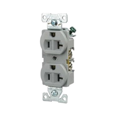 Cooper Wiring Device CR20GY Chemical-Resistant Impact-Resistant Duplex ...