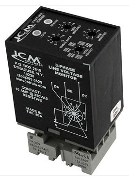 ICM Controls ICM408C Line Monitor Voltage 3 Phase Adjustable 190-480 V ...