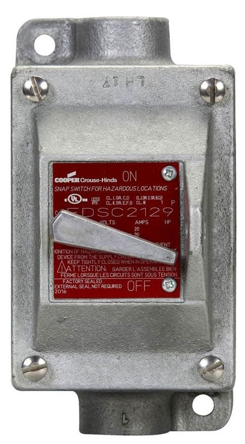 Eaton EDSC2129-SA Snap Switch Control Station 1P20A 120-277V – Voomi Supply