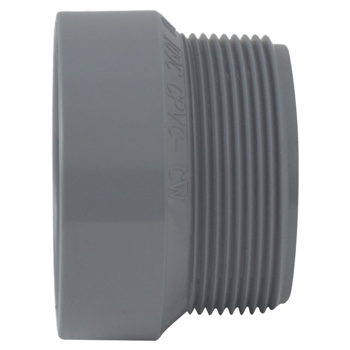 Charlotte Pipe AW001090020C Plastic Adaptor, 2 Inch x 2 Inch, Male NPT ...