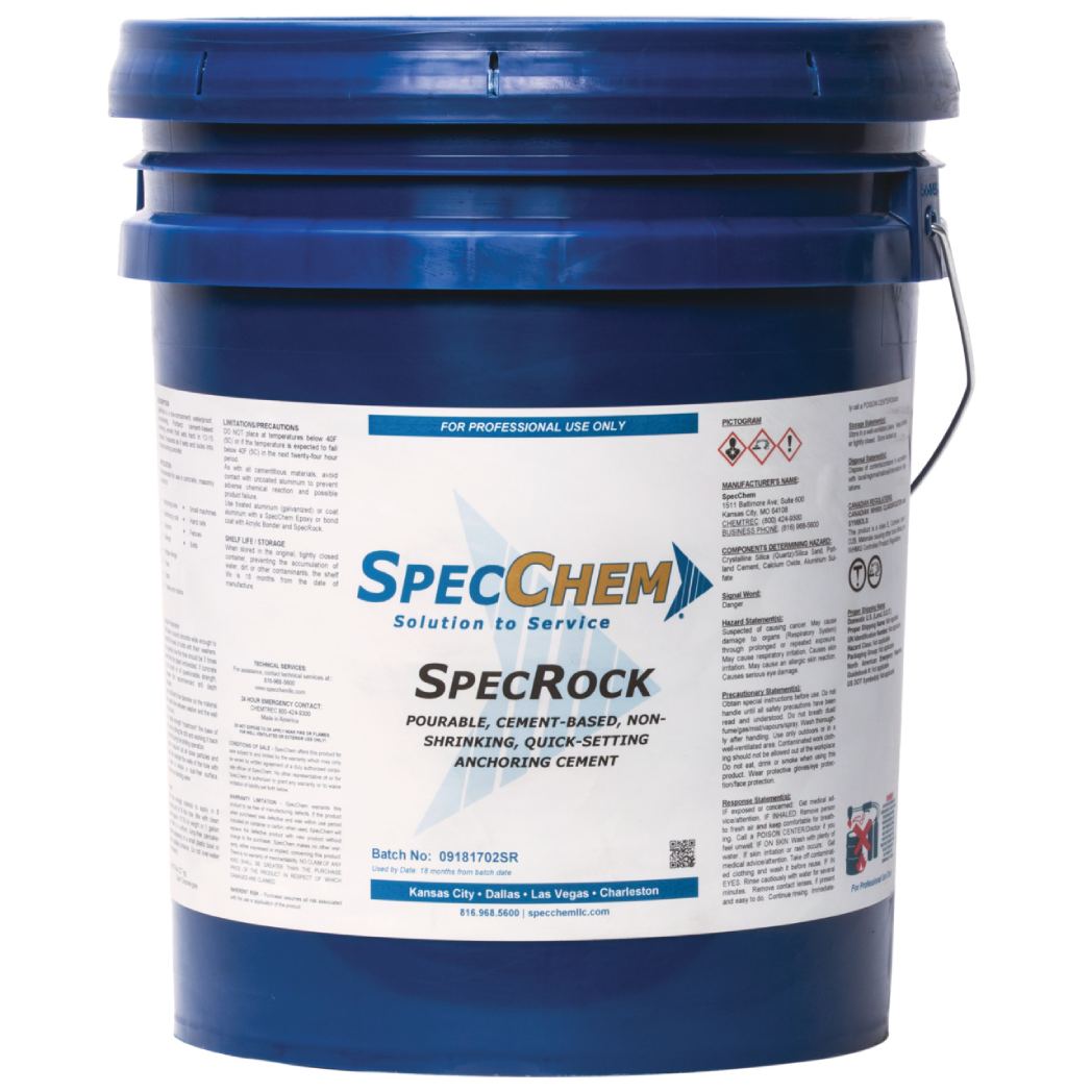 SpecChem CGM-ANCHOR-50-PAIL SpecRock Anchoring Cement – Voomi Supply