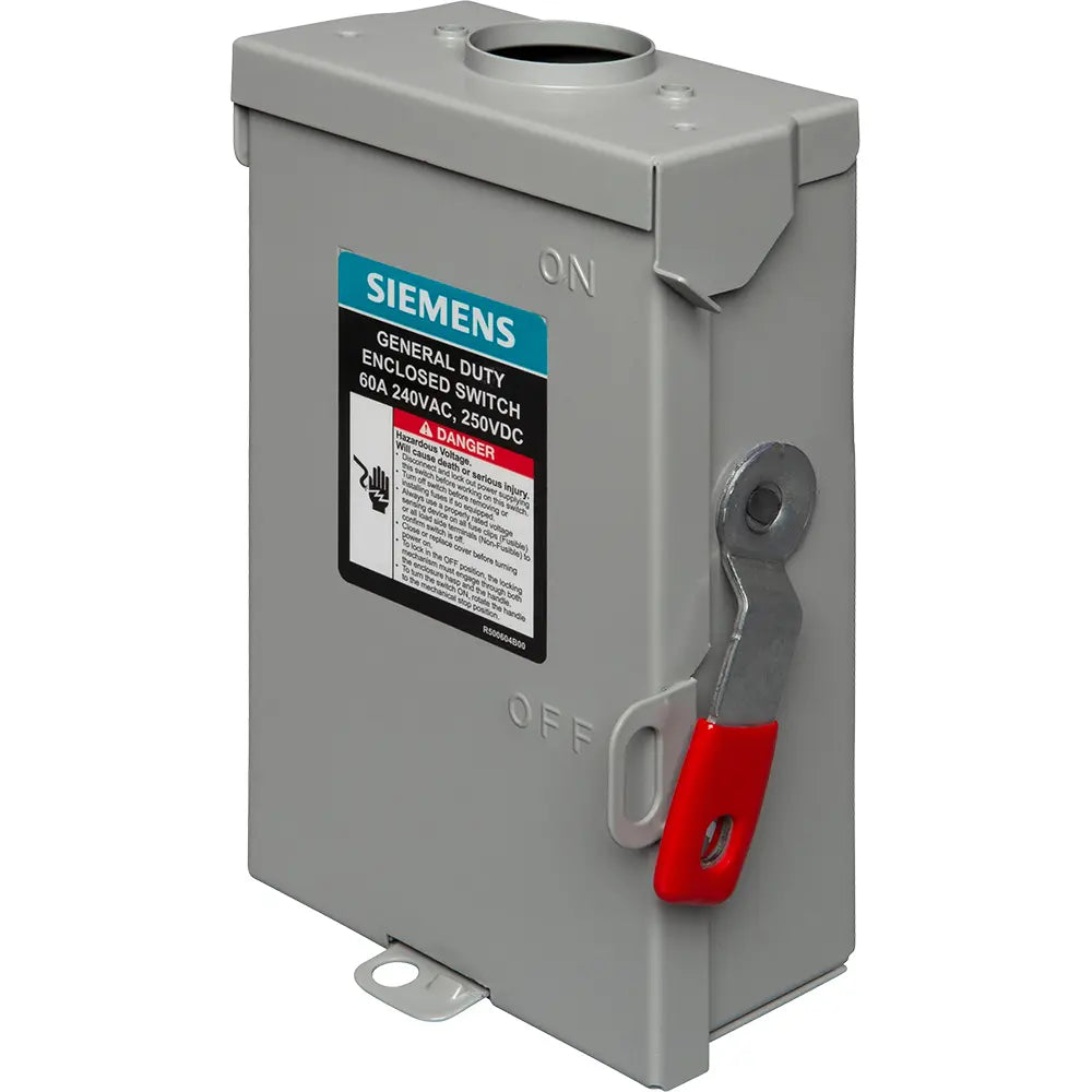 Siemens GNF322RA General Duty Non-Fusible Safety Switch 60A 3-Pole NEM ...