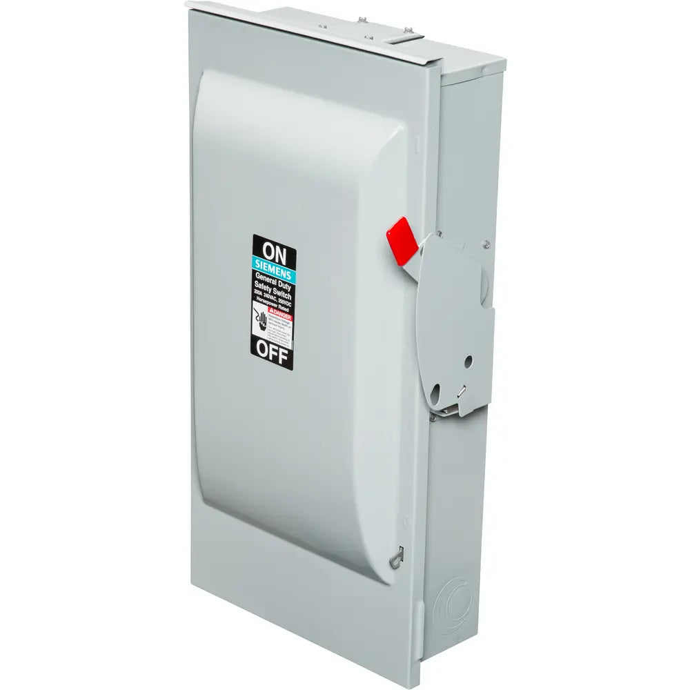 Siemens GF224NR 200A General Duty Fused Safety Switch, 2-Pole, 2-Fuse ...