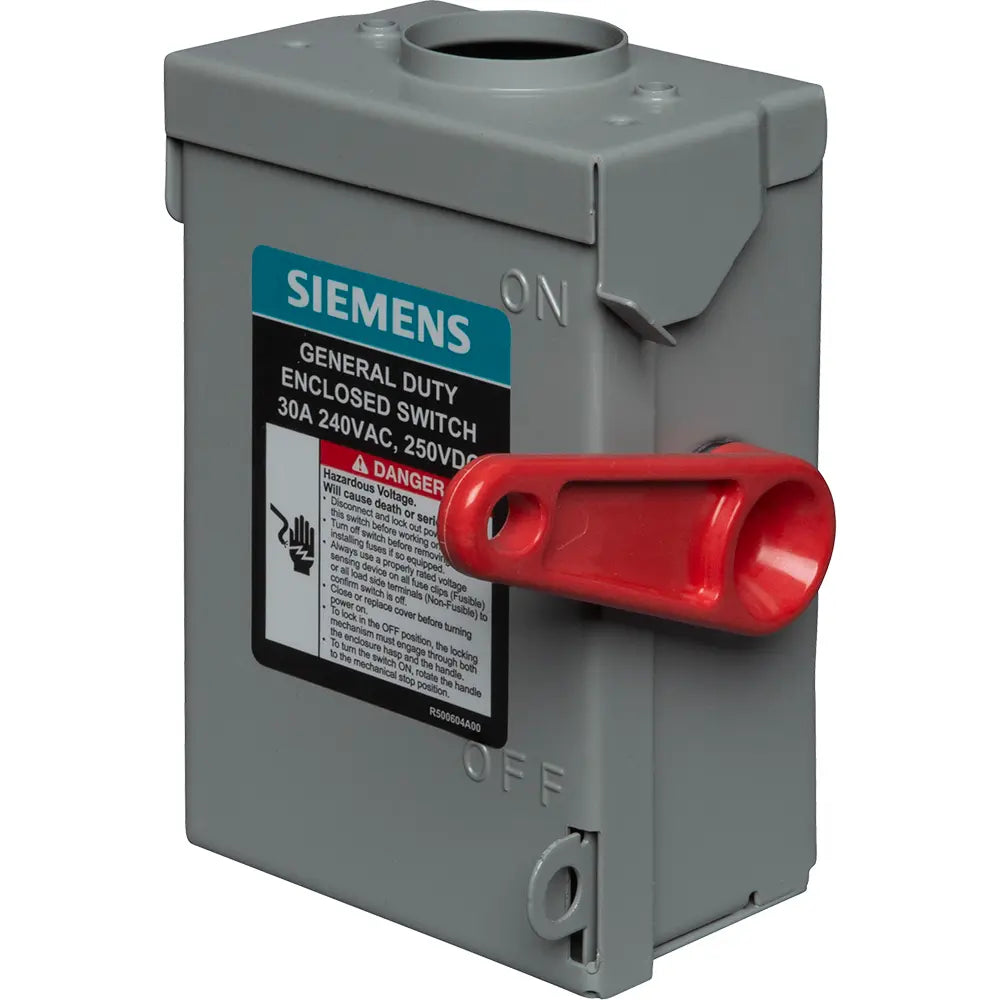 Siemens GNF321RA General Duty Non-Fusible Safety Switch 30A NEMA 3R ...