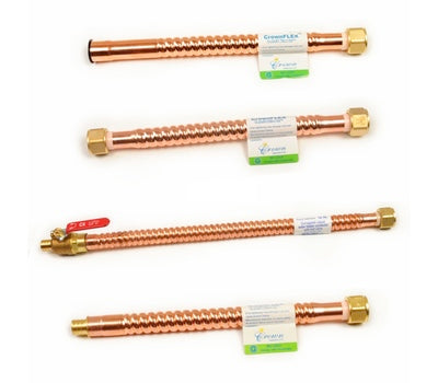 CROWN 165-51224 3/4 in. FIP x 3/4 in. Female Sweat x 24 in. Copper Cor ...