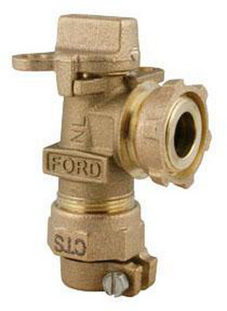 Ford Meter Box AV94-323W-NL 3/4 in. Pack Joint x Meter Yoke Brass Angl ...