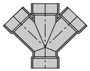 Spears Manufacturing P611-030C LabWaste Double Wye Hub X Hub X Hub X ...
